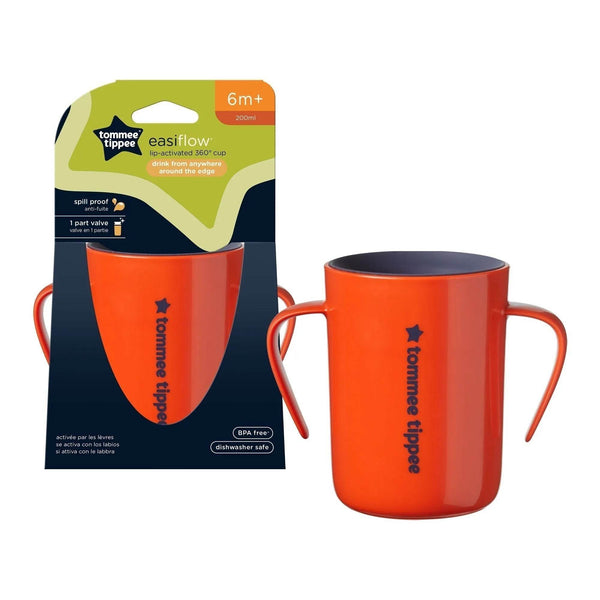 Vaso Trainer Easi-Flow 360° con Asas (6 meses +) 200ml. Color Naranjo ...